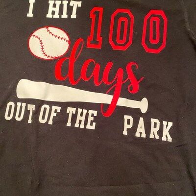 I Hit 100 Days Out of the Park Baseball Svg 100 Days of - Etsy