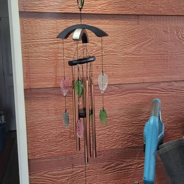 Garden Chime Beautiful Sound Metal, Glass, Personalized Card on Request ...