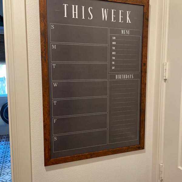 Rustic Large Week Calendar , 24x36 Weekly Planner , Weekly Calendar ...