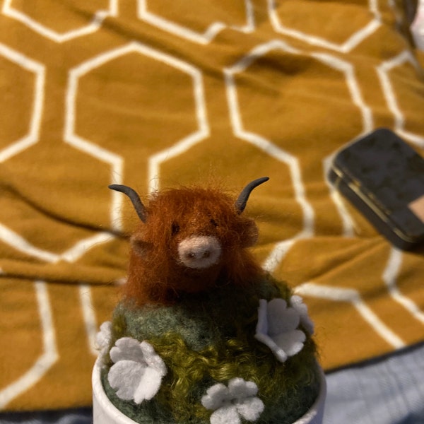 Needle Felting Sheep & Highland Cow Pin Cushion Box Kits - Etsy
