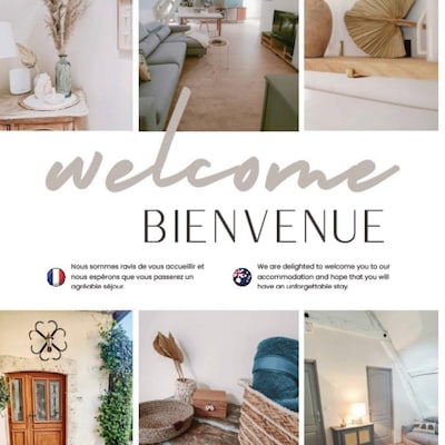 Livret d'accueil français anglais, AIRBNB, affiche de bienvenue ...
