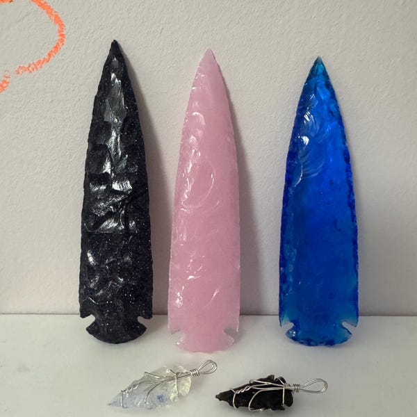 Unique Obsidian Lava Blade With White Thread Knife,black Obsidian ...