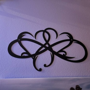 Infinity Heart Metal Sign Double Infinity Heart Sign - Etsy