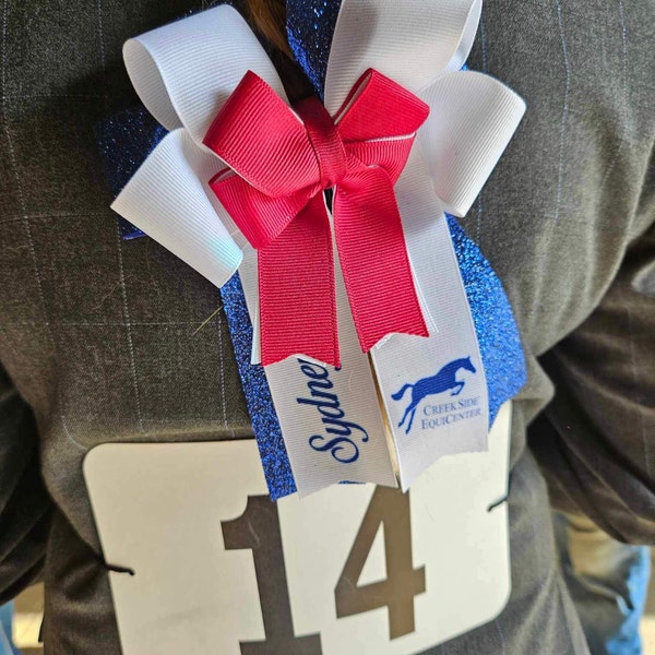 Custom Logo Equestrian Horse Show Bows *choose Your Colors - Etsy