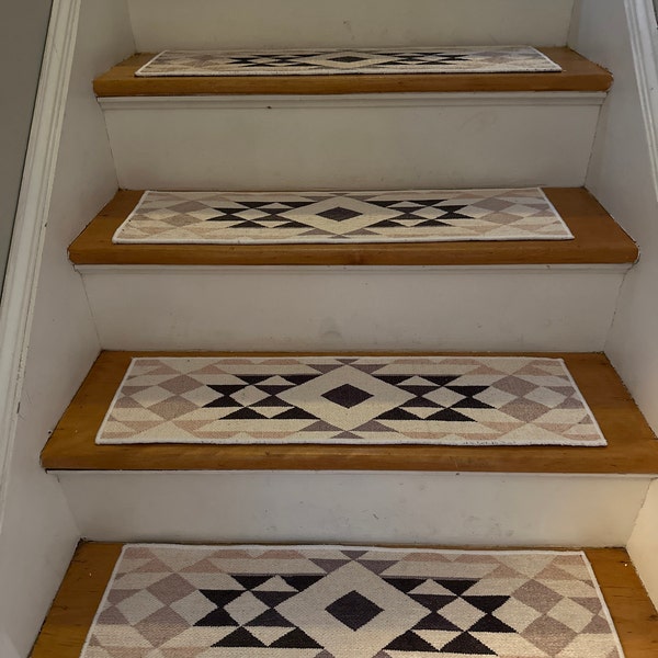 Ottoman Design Stair Rug, Colorful Stair Treads Carpet, Modern Stair ...