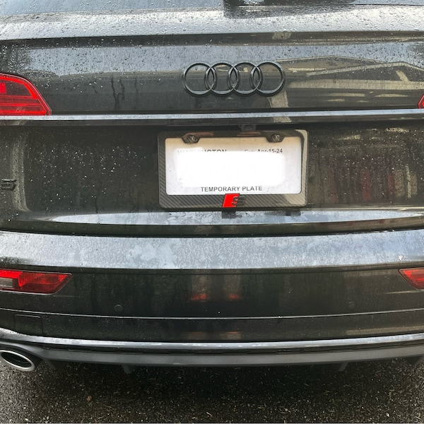 1x Red AMG 3D Emblem Badge Real 3K Twillweave Real Carbon Fiber License ...
