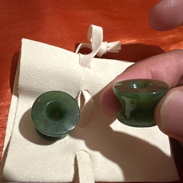 Jade Button, 11mm or 14.5mm Carved Out of Canadian Jade - Etsy