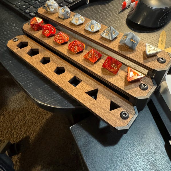Handcrafted Wooden Dice Display Stand | Minimalist Tabletop Holder for ...