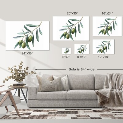 Landscape Canvas Print Size Guide Mockup, Canvas Size Guide Mockup ...