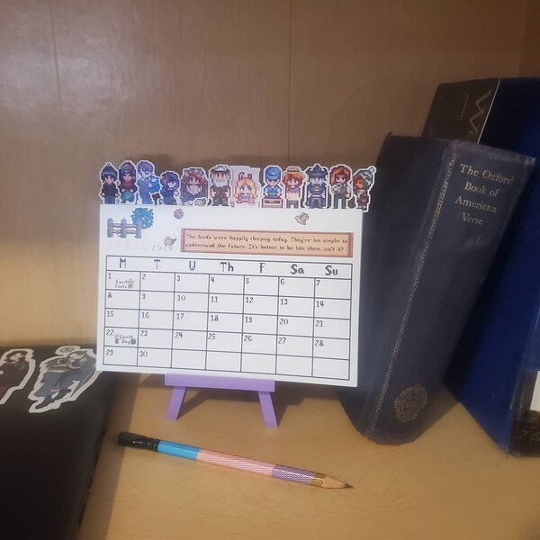 2026 Stardew Valley Calendar | Gamer Gift With Stickers & Easel - Etsy UK