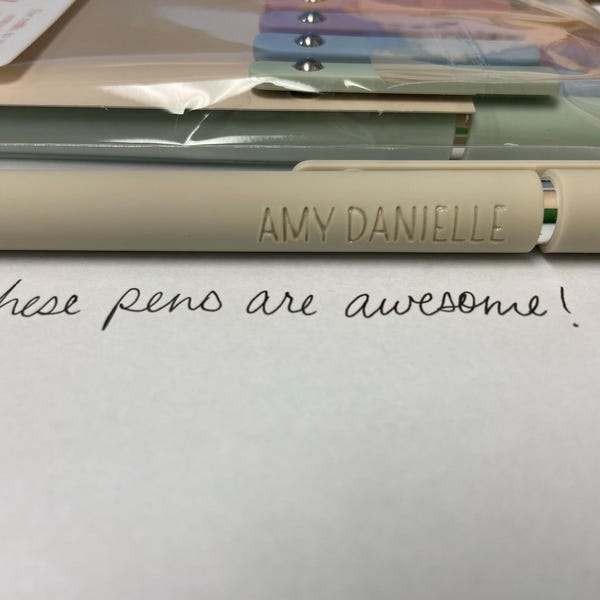 Custom Pens｜personalized Pens｜set of 6 Engraved Name Soft Touch Pens ...