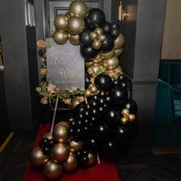 Black & Gold Welcome Board Sign | Personalised Birthday Board ...