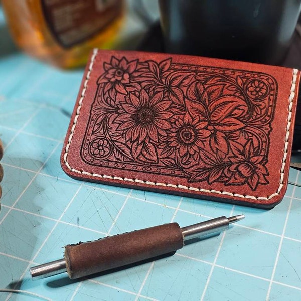 Tooled Leather Pattern Floral SVG, Svg Files, Svg Files for Cricut, Svg ...