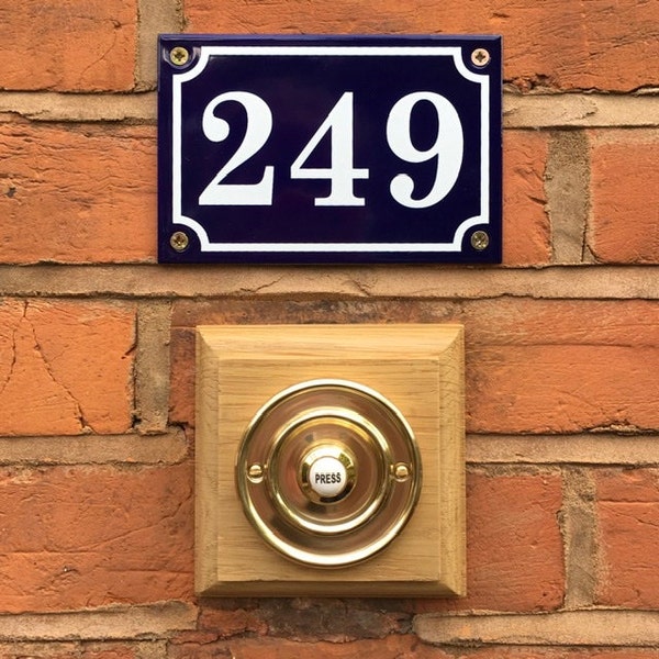 French Enamel House Number Sign 6" X 7.9" *made to Order*, Genuine ...