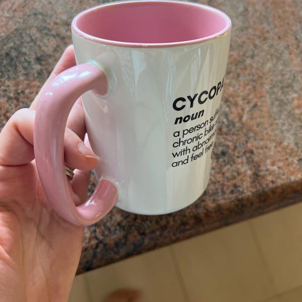 Bike Gift for Cyclists Bike Accent Coffee Mug, 11oz & 15oz Cycopath ...