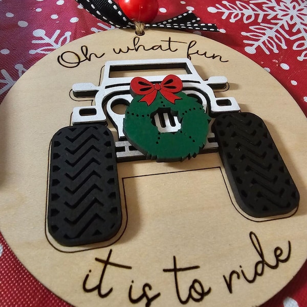 Off-roading Ornament, 4x4 Christmas, Oh What Fun - Etsy
