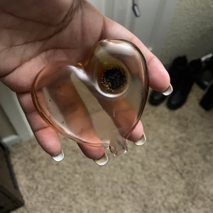 Glass Heart Pipe Girly Pipe Love Girls Gift Unique Pipe Hand - Etsy