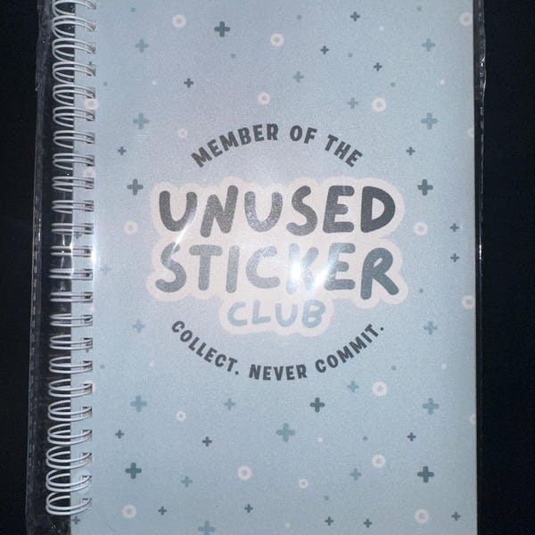 Unused Sticker Club Reusable Sticker Book for Sticker Collector, 6x8 ...