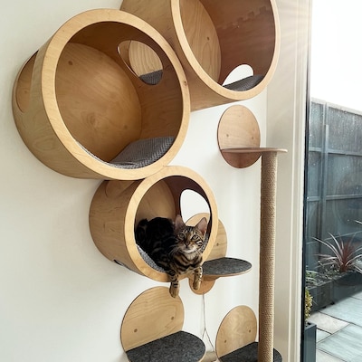 SET HOUSES for CATS Modern Cat Furniture Gift for Cat Lover - Etsy