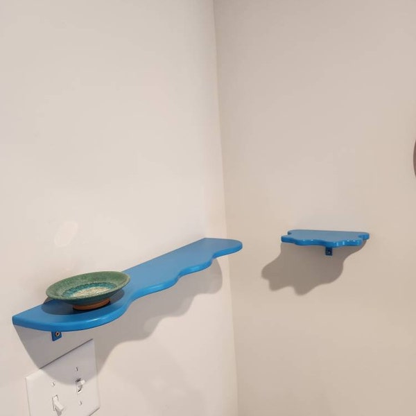Wavy Shelf | Squiggle Shelf | Funky Decor | Maximalist | Pastel Shelves ...