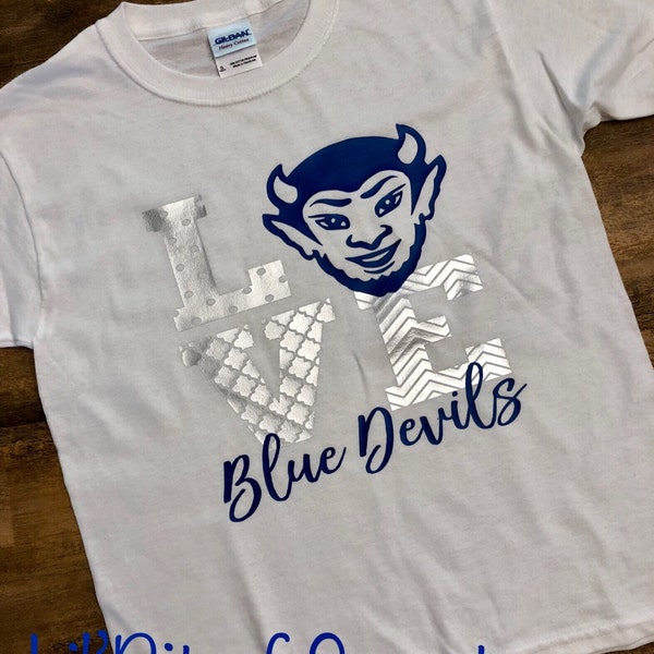 Love Blue Devils SVG Clipart DXF - Etsy