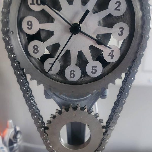Ford 351 Timing Gear Clock: Stainless Steel Automotive Art, Mustang ...
