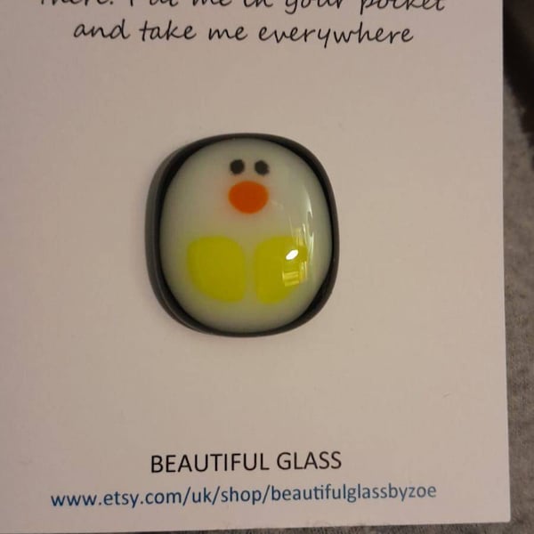 Fused Glass Pocket Robin: Sentimental Keepsake Gift - Etsy UK