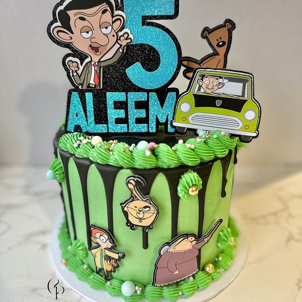 Mr Bean Themed Cake Topper Set! Birthday / Personalised / Custom ...