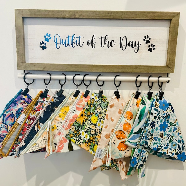 Dog Bandana Holder, Pet Bandana Organizer, Dog Clothing Organizer, Dog ...