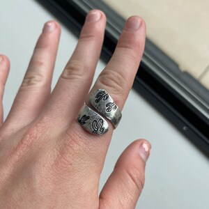 Western Stamped Playing Cards Cuff Ring , Cowgirl Jewelry - Etsy