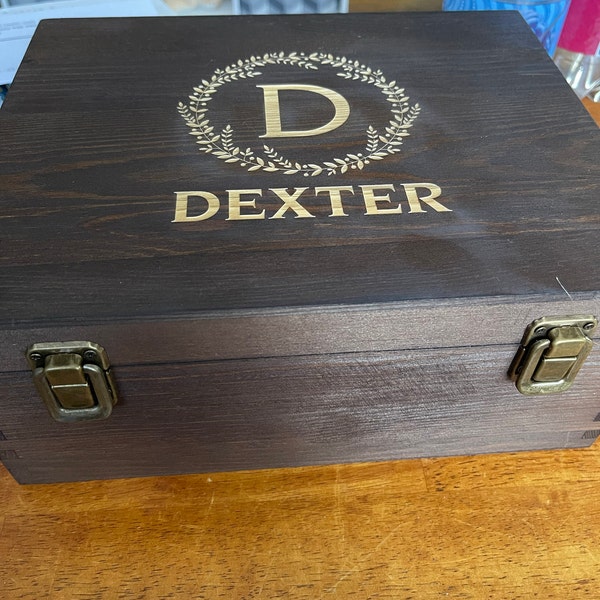 Personalized Wooden Gift Box, Engraved Name Box, Wooden Keepsake Box ...