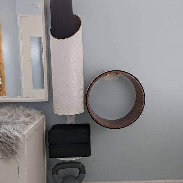 Floating Yoga Block Wall Bracket: Yoga Studio Storage Organizer - Etsy