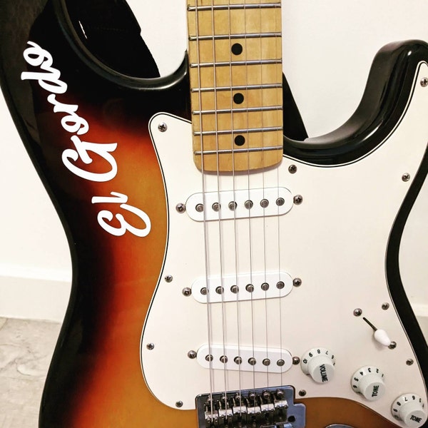 Pair of Guitar Name Stickers Decals - Personalise Your Instrument - Etsy