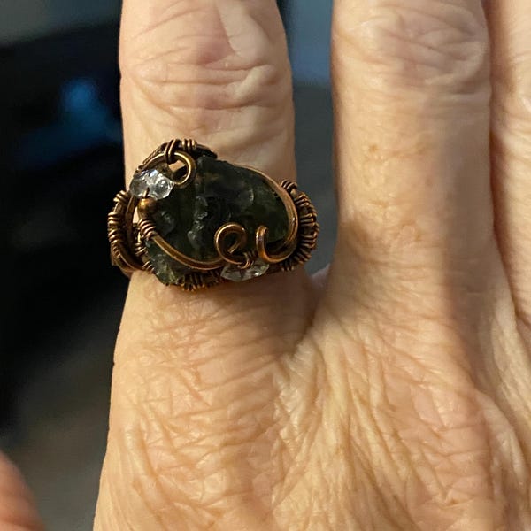 Handmade Wire Wrapped Palm Root Jasper Skull Pendant in Copper ...