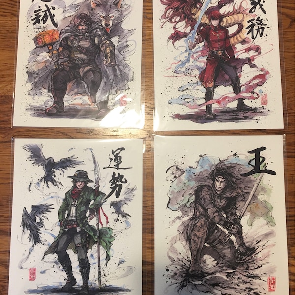 3-piece Set Fine Art PRINT 8x10" Wot Rand Mat Perrin With Calligraphy ...