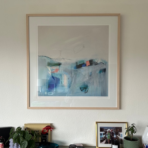 LARGE Print of PAINTING, Giclée Print, Abstract Print, Light Pink, Hot ...