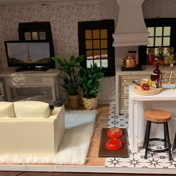 1/12 Star Cement Tile Effect Dollhouse Miniature Printable Download 8.5 ...