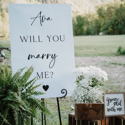 Will You Marry Me Sign Template, Proposal Sign, Proposal Photo Props ...