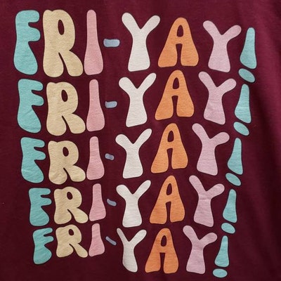 Friyay Teacher Shirt, Fri-yay TGIF Teacher Tee for Women, Friday ...