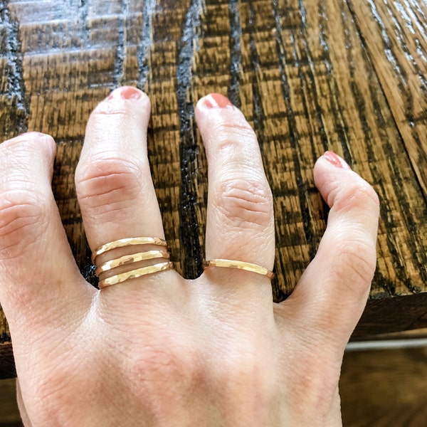 Classic Gold Stackable Ring(s), 14k Gold Filled, Gold Stacking Rings ...