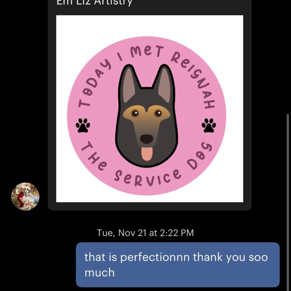 Stickers Assistance Animals Save Lives Personalize I Met an Assistance ...