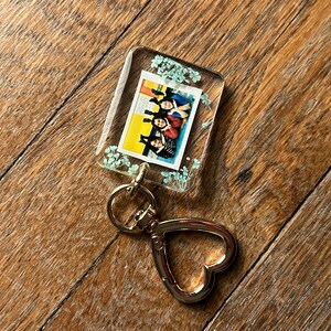Personalized Photo Heart Keychain customize W/your Photo, Resin Photo ...