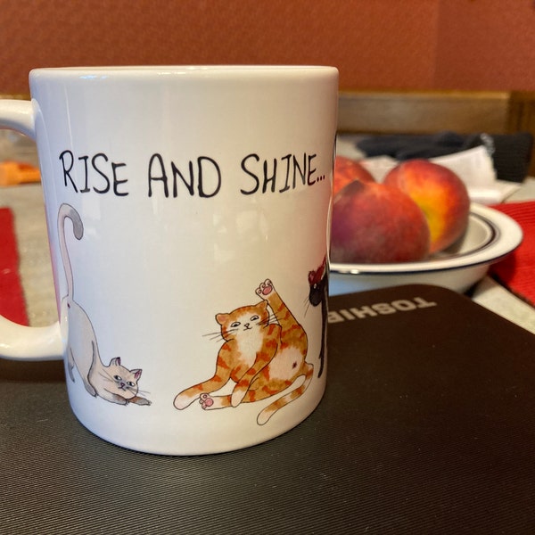 Cat Butt Mug / Rise and Shine, Asshole Mug / Cat Butthole Gift / Cat ...