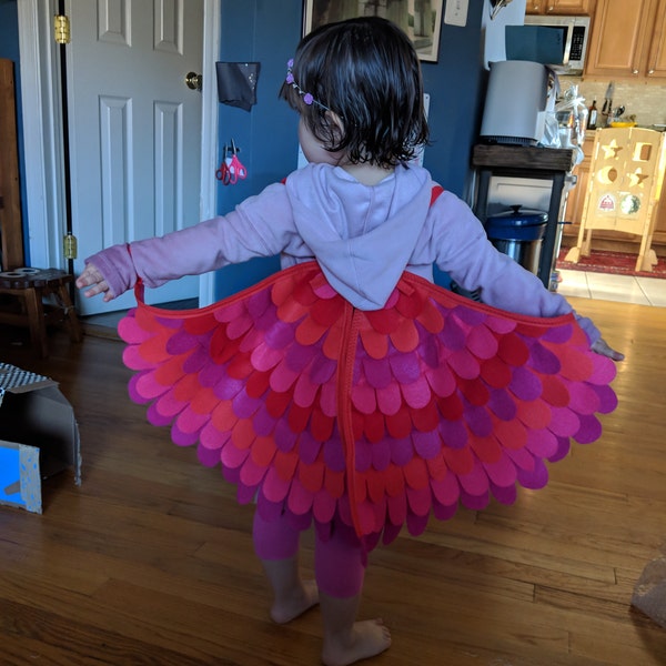 Pink and Red Costume Wings / Soft, Fun and Flappable / Available in ...