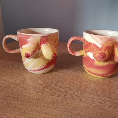 Tits Cup, Pottery Boob Cup, Marble Boob Cups, Handmade Nude Ceramic Cup ...