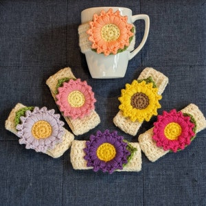 Crochet Flower Mug Cozy Instant Download PDF Pattern - Etsy