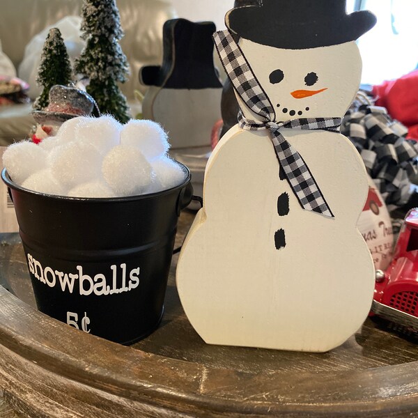 Christmas Tiered Tray Snowballs / Winter Tier Tray Decor/ Winter Coffee ...