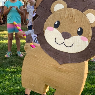Lion Handmade Pinata, Birthday Fun, Jungle Party, Smash Handmade Pinata ...
