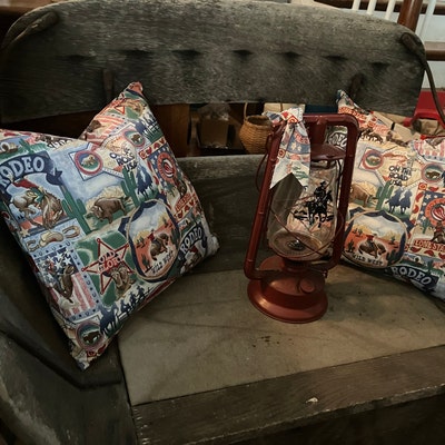 100% Cotton Patriotic Rodeo Fabric, Western, Cowboy, Wild West ...