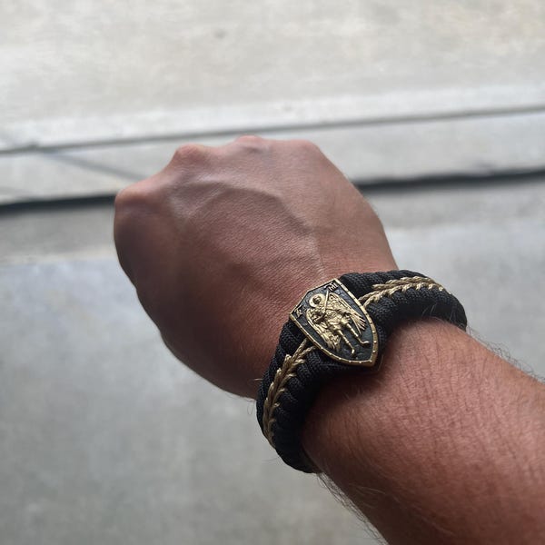 Marine Corps Paracord Bracelet, USMC Gift, Military Gift for Veteran ...